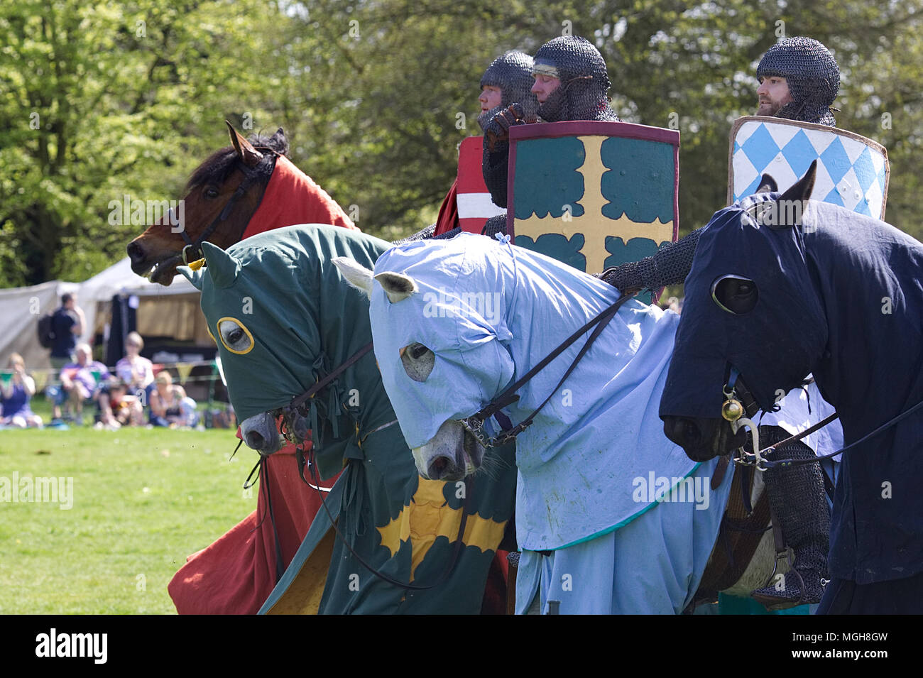 The kings Knights showing off equestrian skills at the royal joust ...