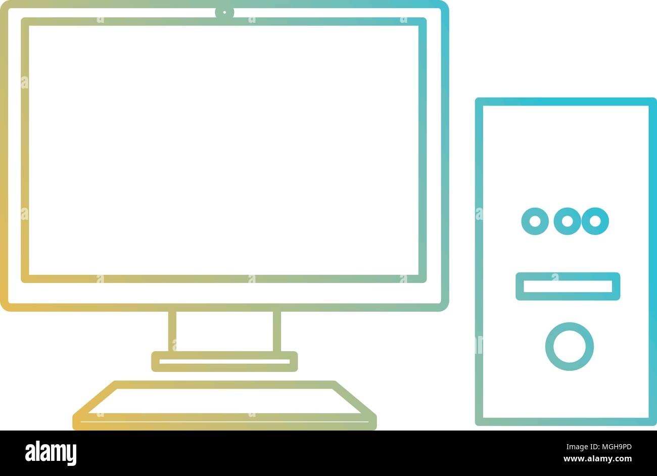 desktop computer isolated icon Stock Vector Image & Art - Alamy