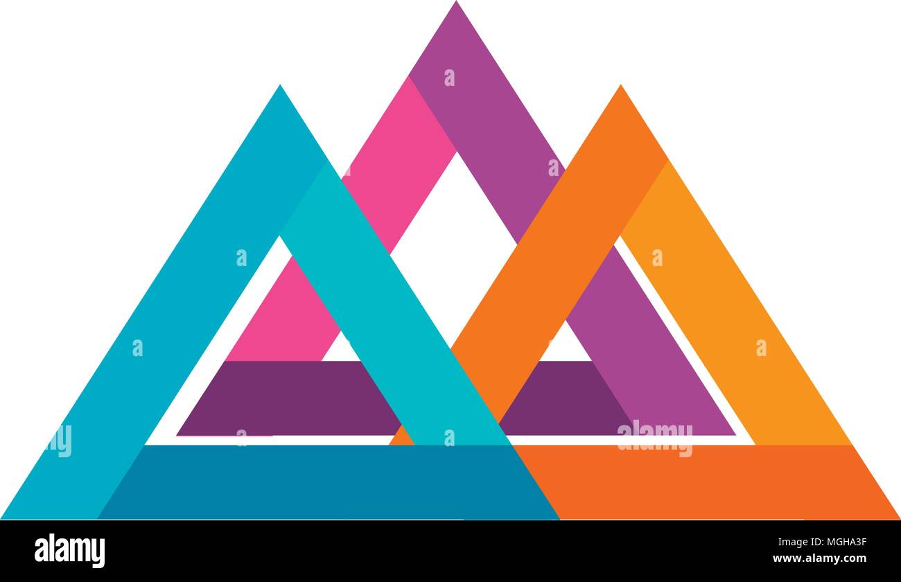 business emblem with triangular shape Stock Vector Image & Art - Alamy