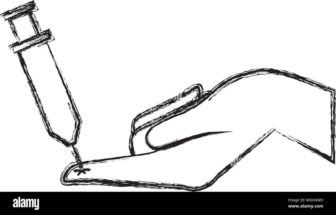 medical injection with hand patient Stock Vector Image & Art - Alamy