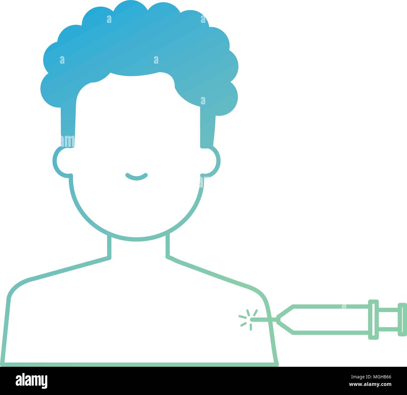 person shirtless with injection avatar character Stock Vector Image ...