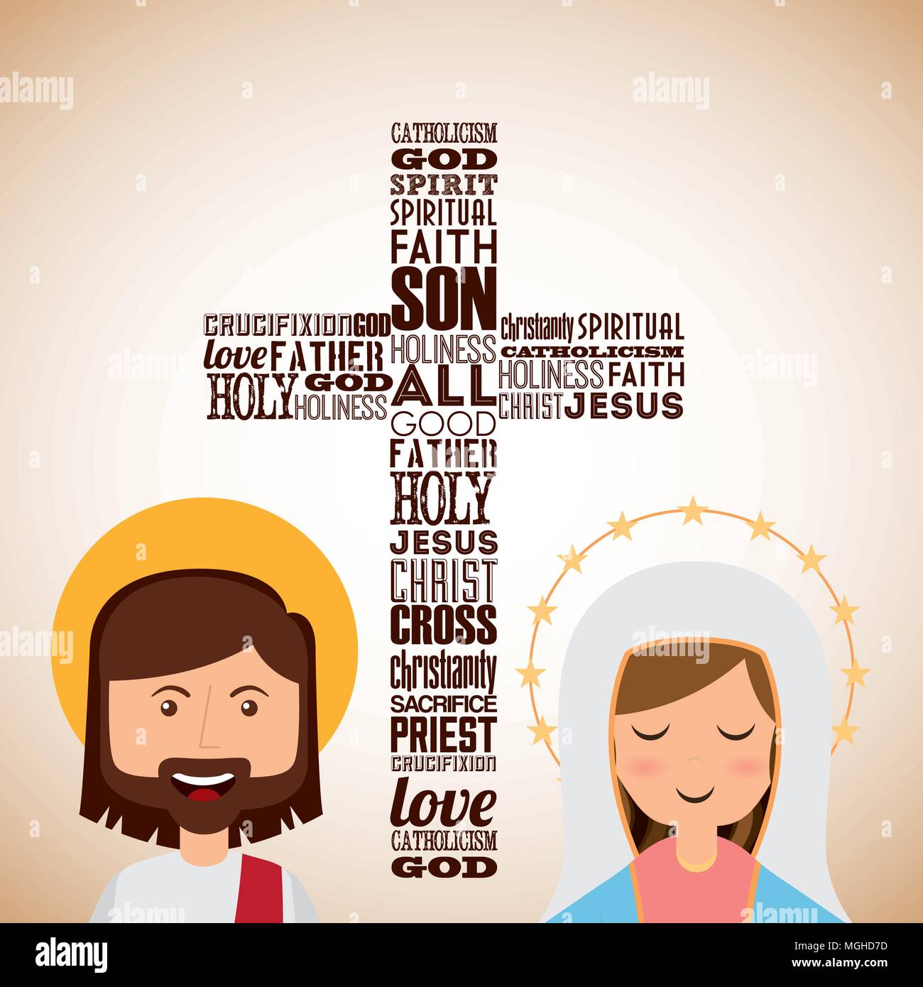 Catholic religion design, vector illustration eps10 graphic Stock ...