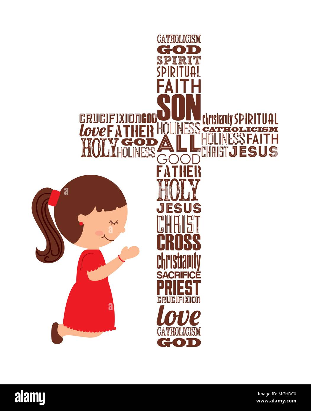 Catholic religion design, vector illustration eps10 graphic Stock ...