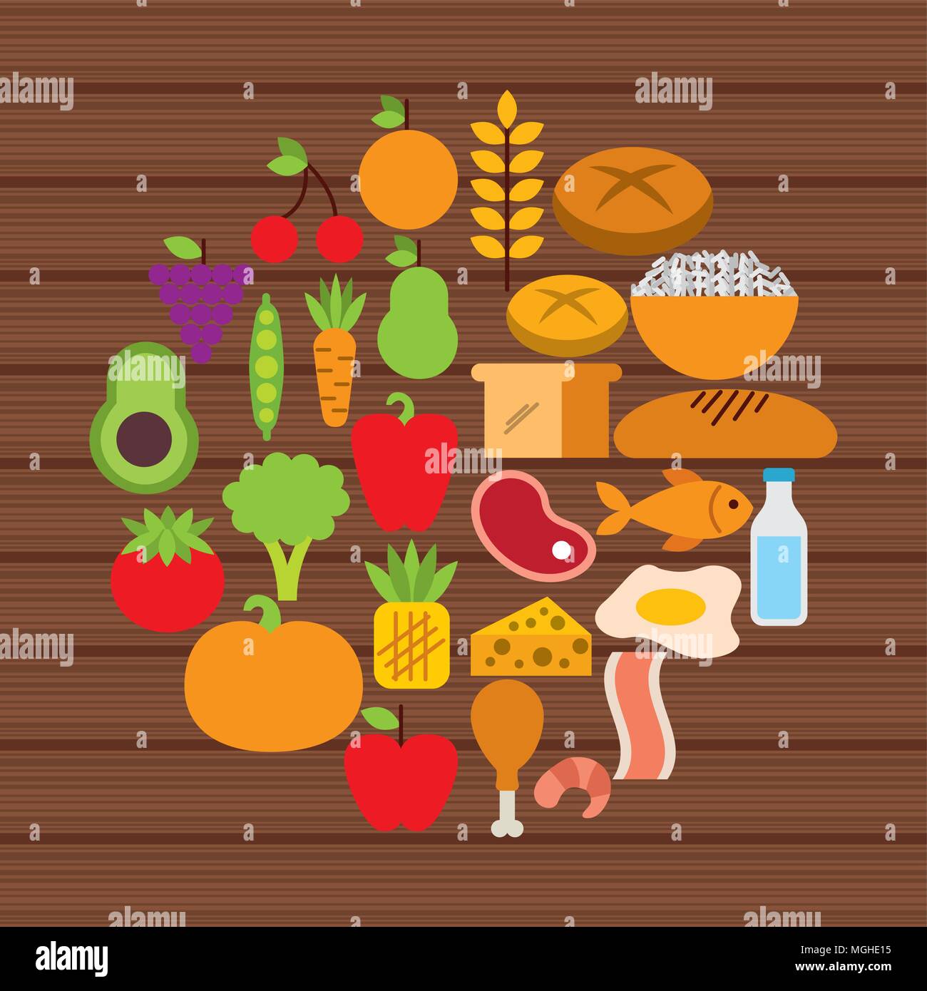 nutritional food design, vector illustration eps10 graphic Stock Vector ...