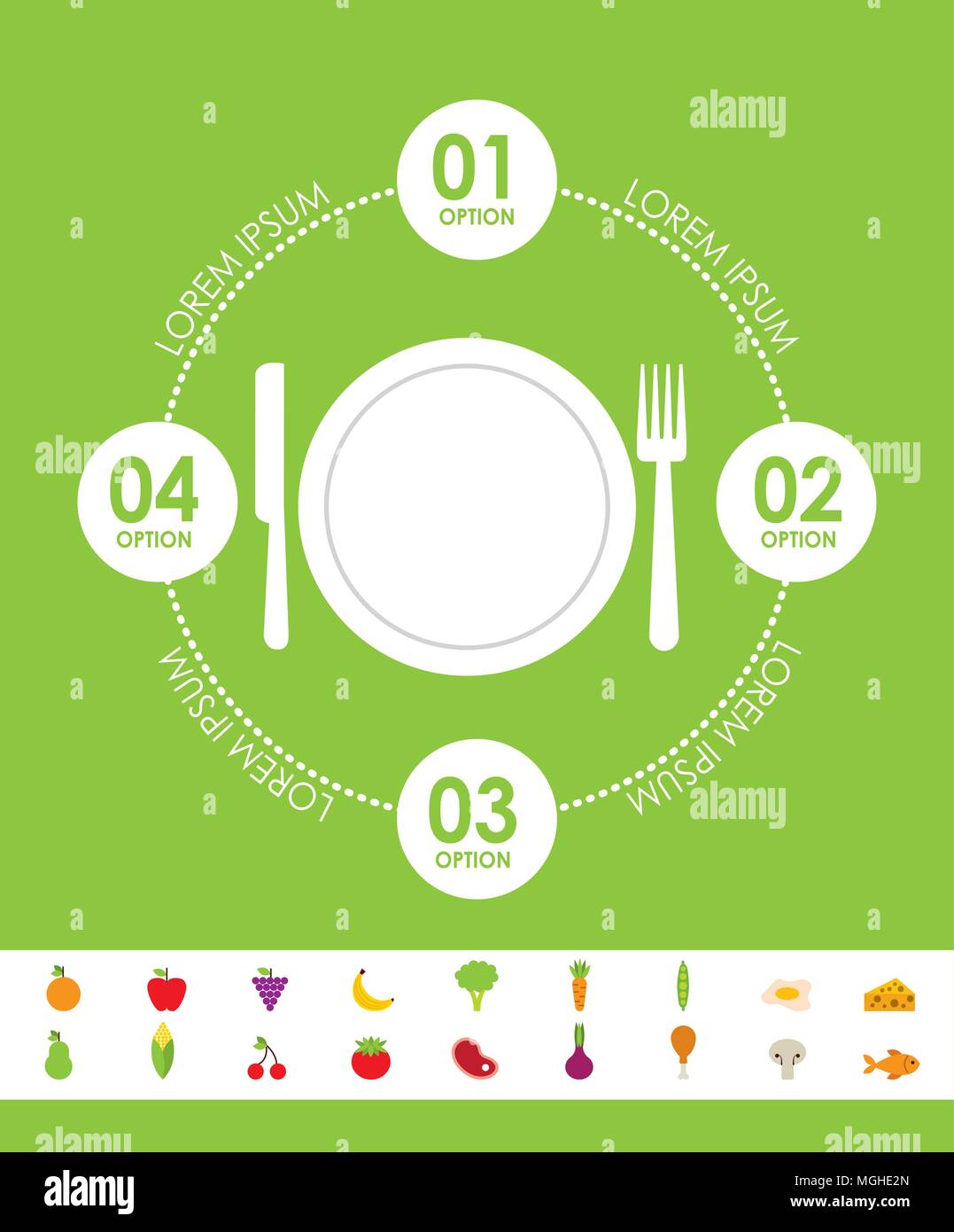 Healthy nutritional chart illustration Stock Vector Images - Alamy