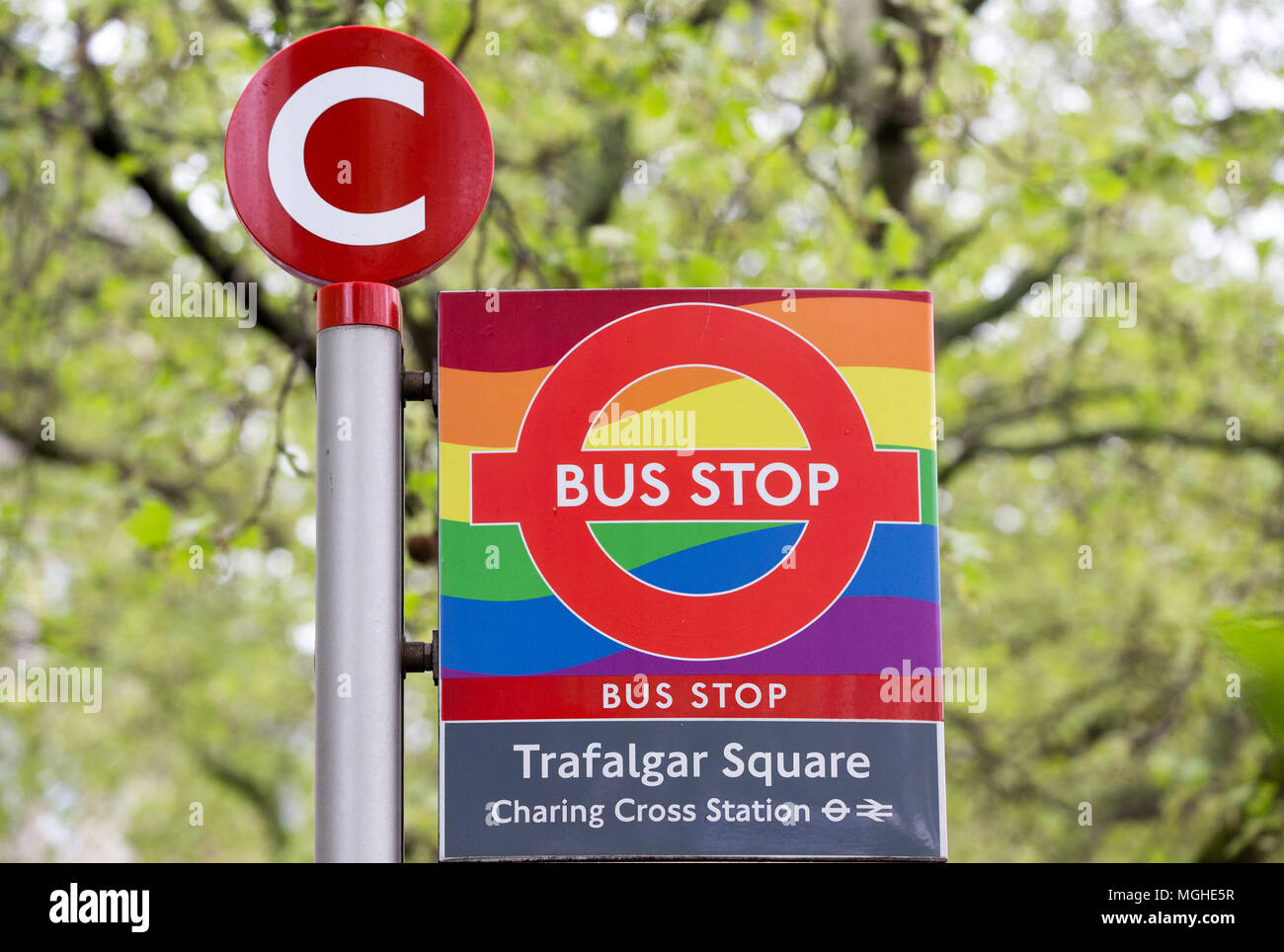 Stagecoach and tfl rainbow bus stops hi-res stock photography and ...
