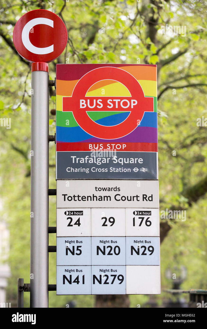 Stagecoach and tfl rainbow bus stops hi-res stock photography and ...