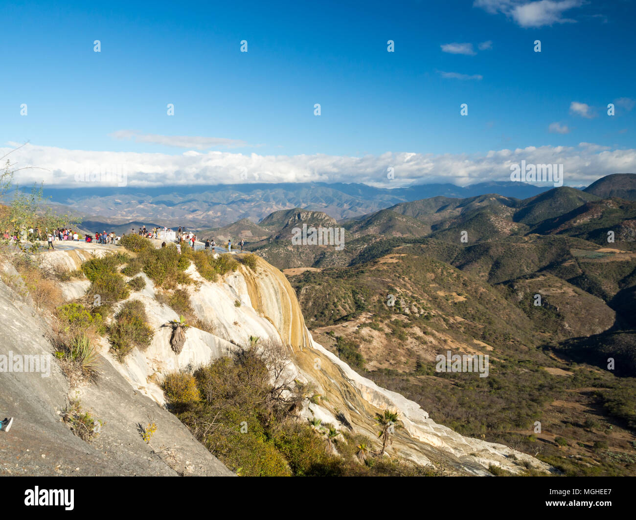 Hierve el agua, natural wonder formation in Oaxaca region in Mexico ...