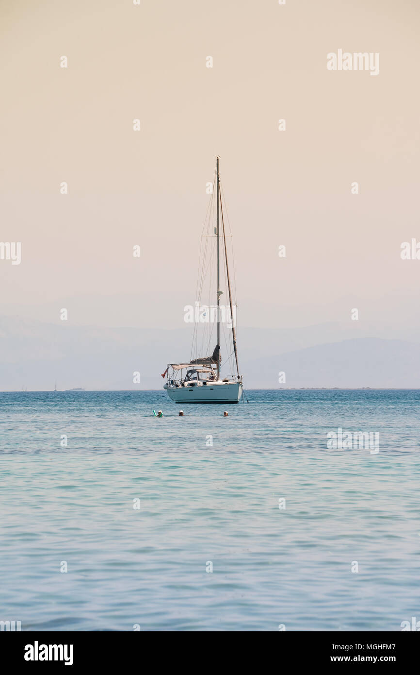 Sailboat in open sea storm hi-res stock photography and images - Alamy