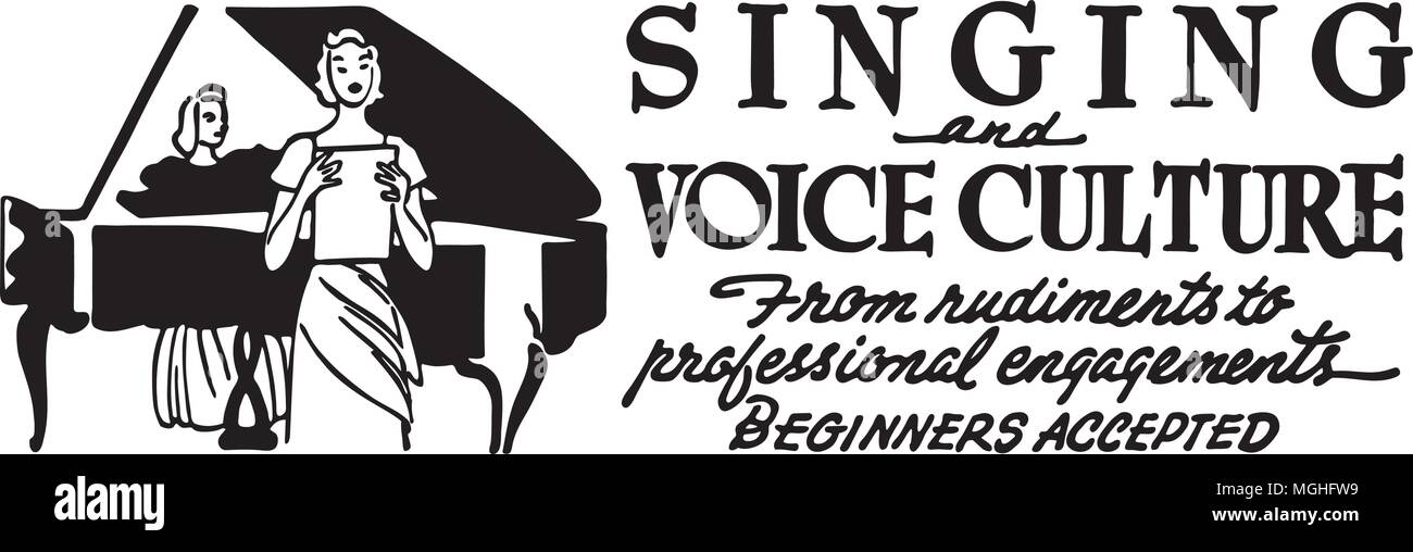 Singing lessons Stock Vector Images - Alamy