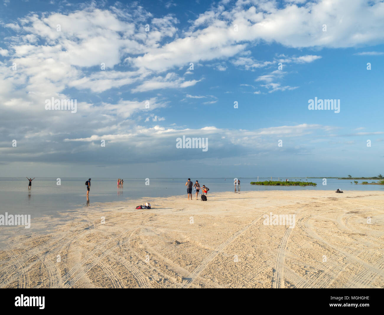 Isla Blanca, Cancun, Mexico, South America: [Sunset at natural island ...