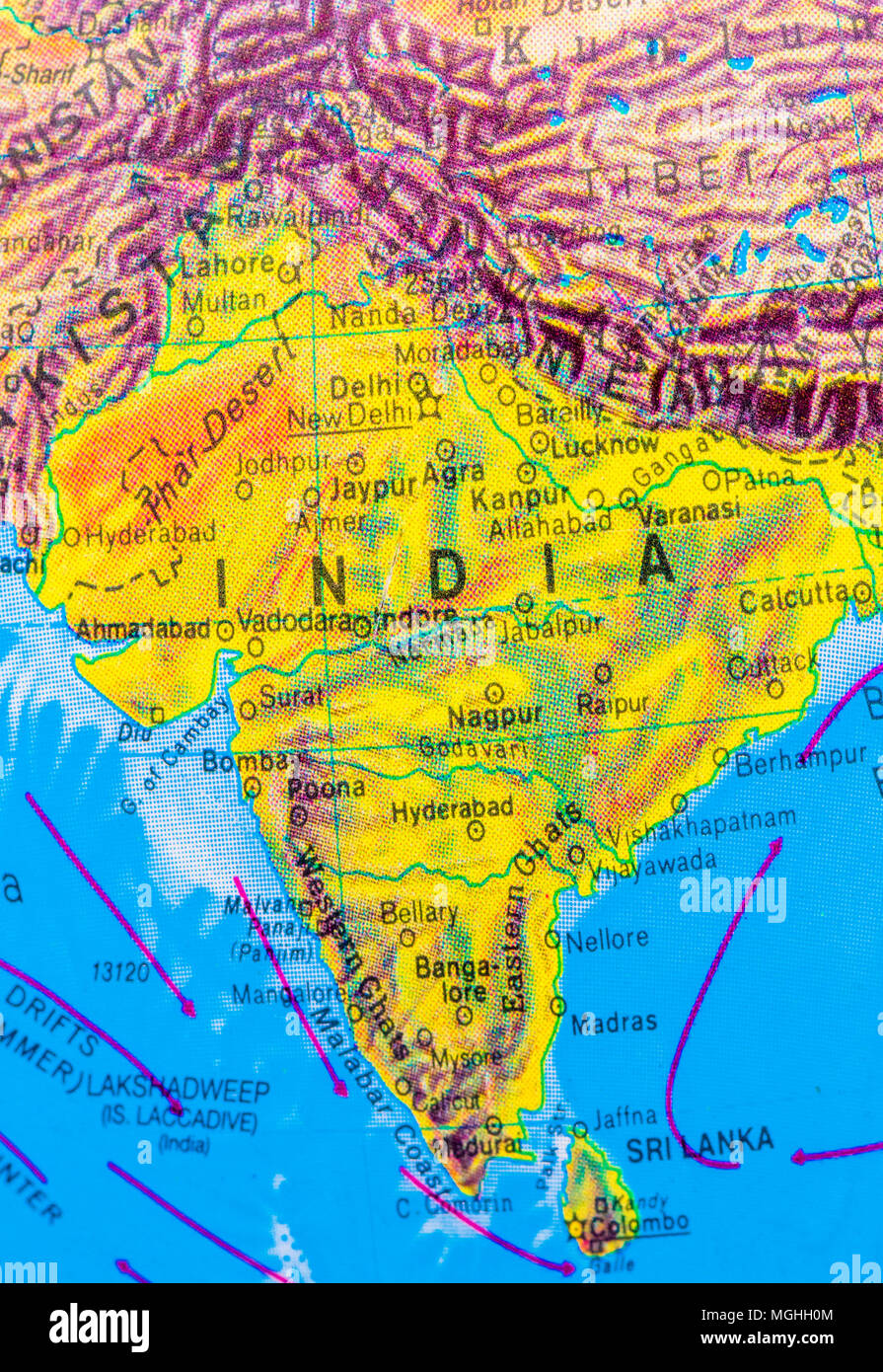 World map indian ocean