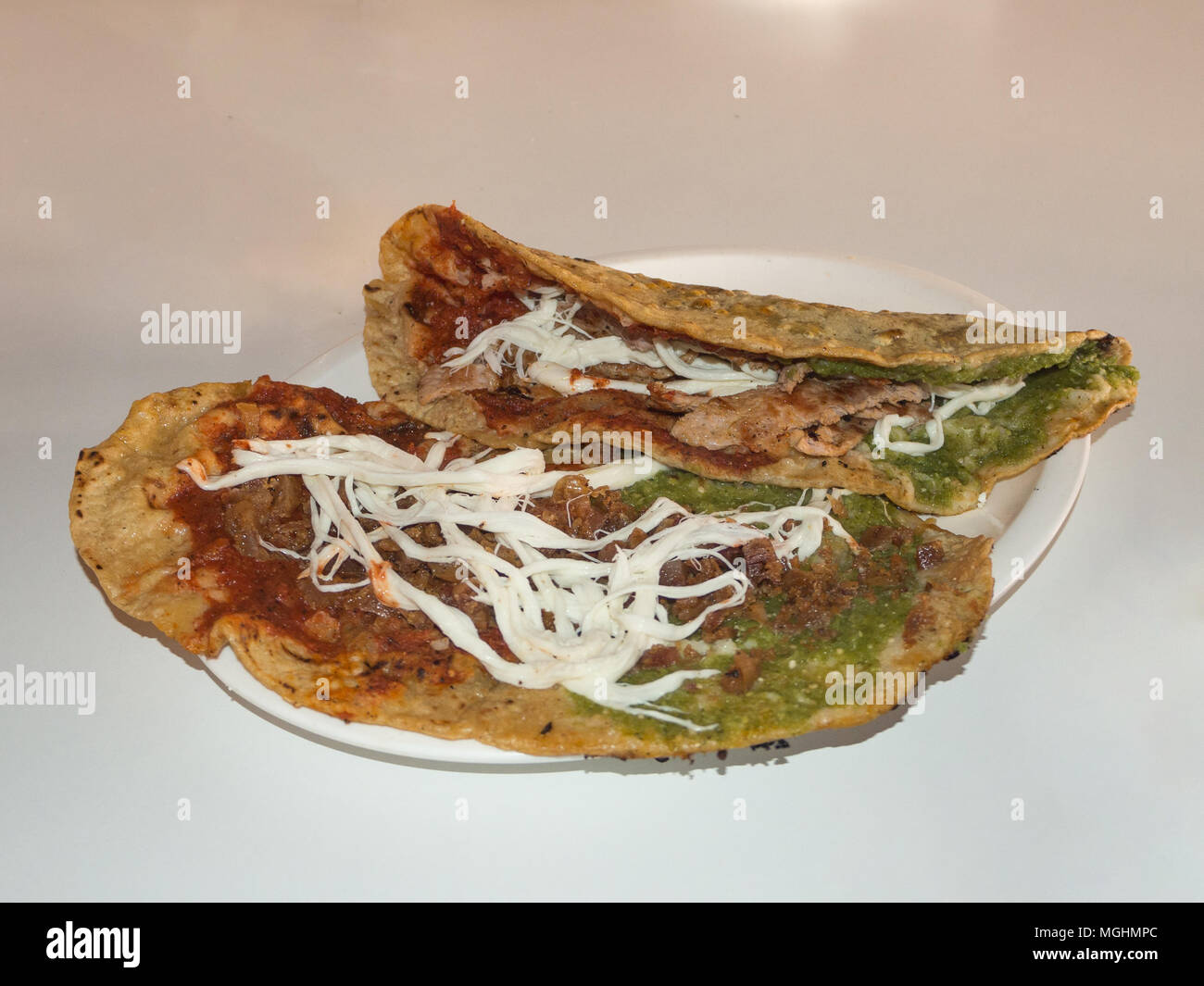 Puebla, Mexico, South America: [Woman cooking memelas, tacos ...