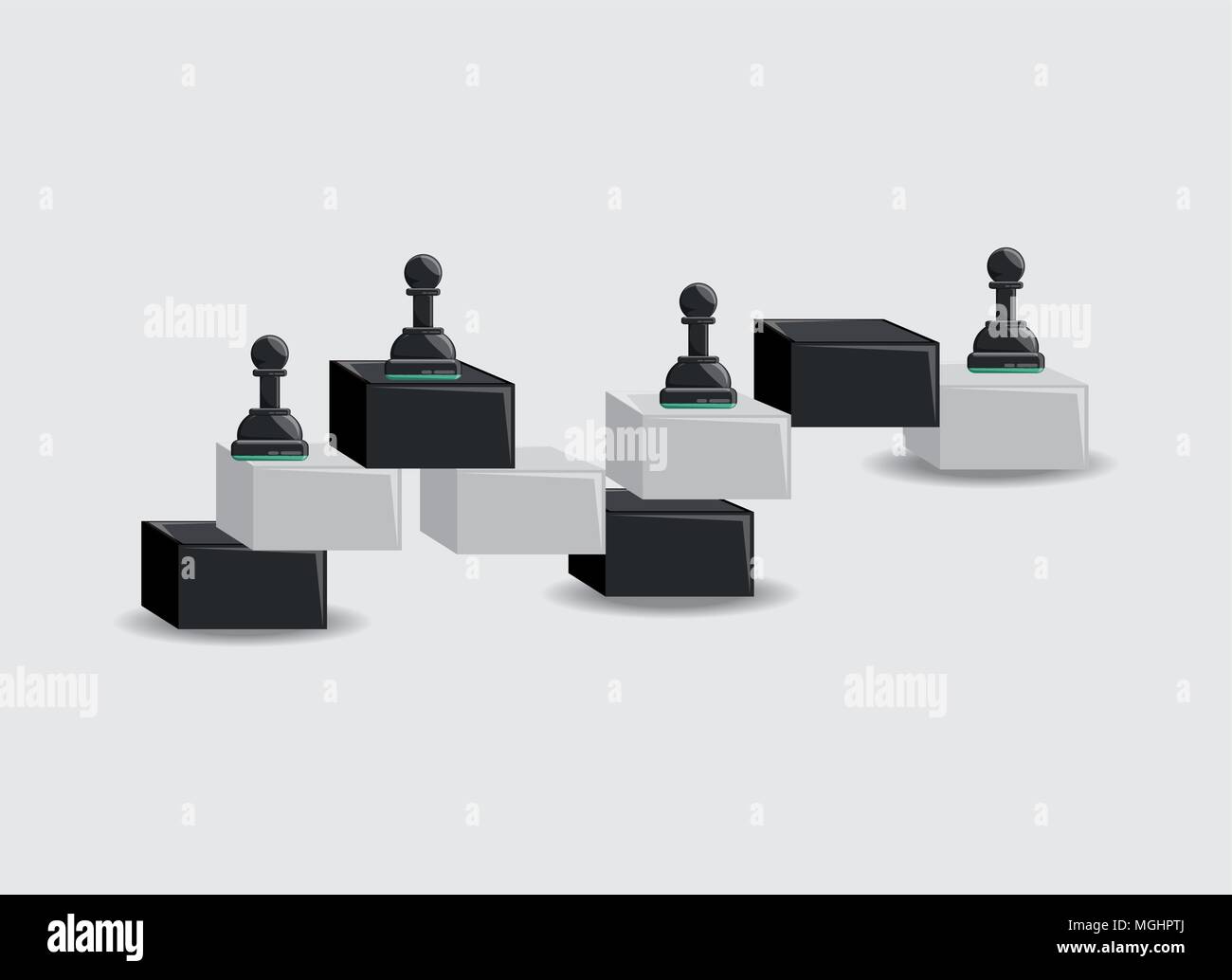 chess game design with pieces over white background, colorful design ...