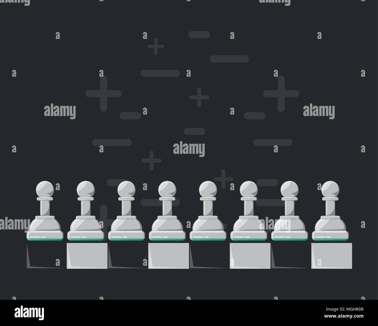chess game design with pieces over black background, vector ...