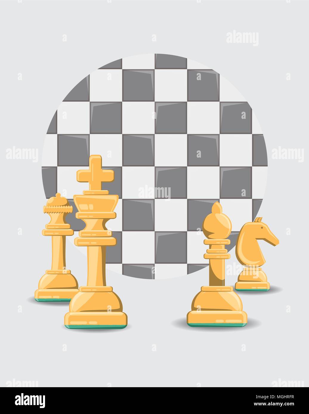chess game design with pieces over white background, colorful design ...