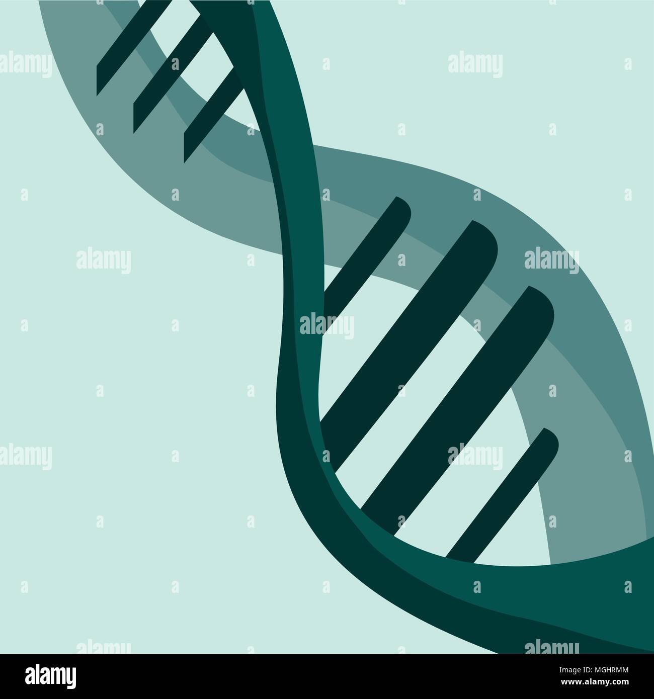 green dna molecule over blue background, colorful design. vector ...