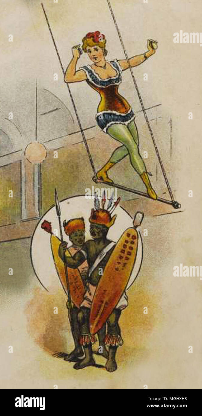 vintage circus performers illustration Stock Photo - Alamy