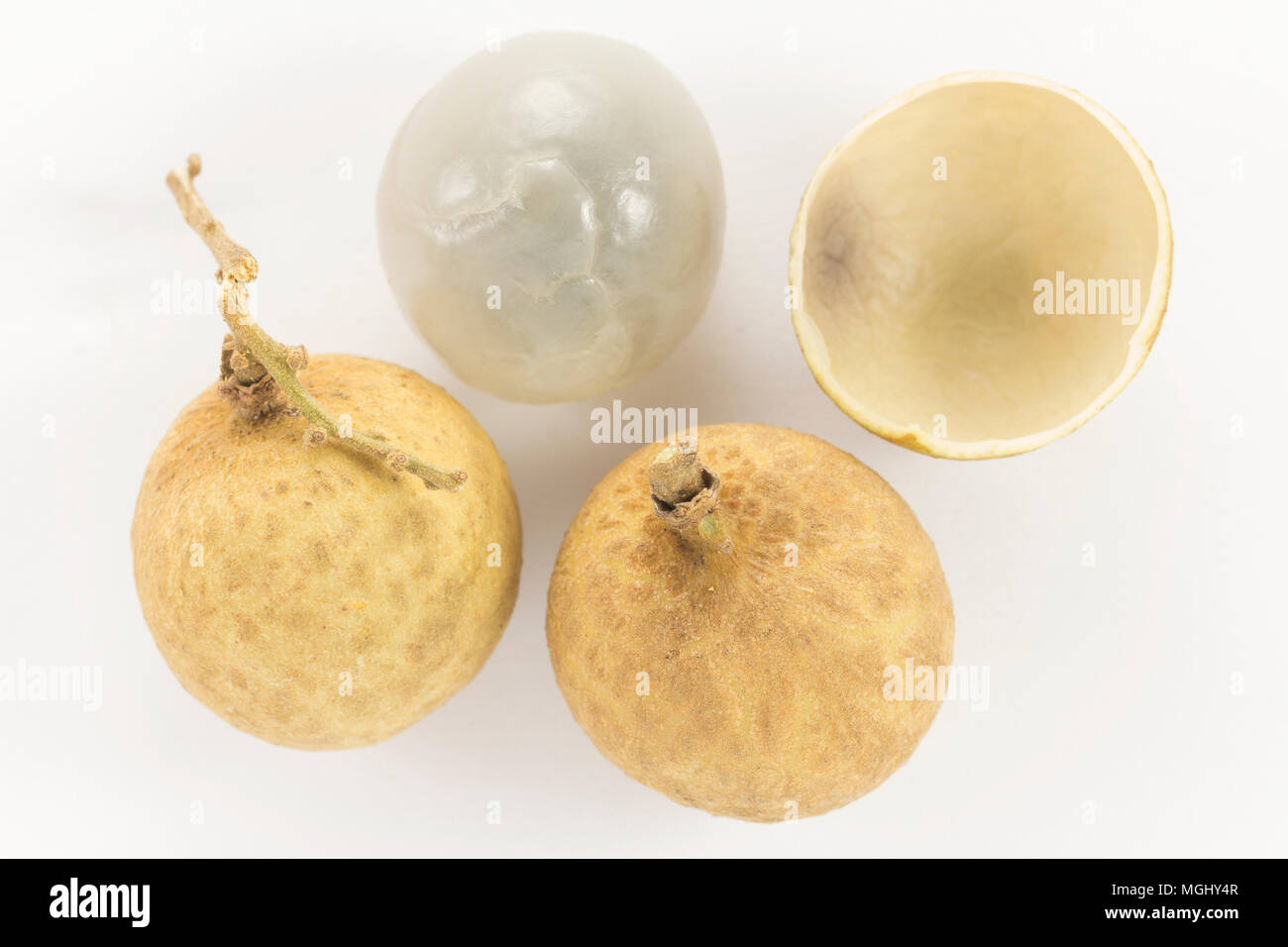 fresh longan isolated on white background. exotic fruit Stock Photo - Alamy