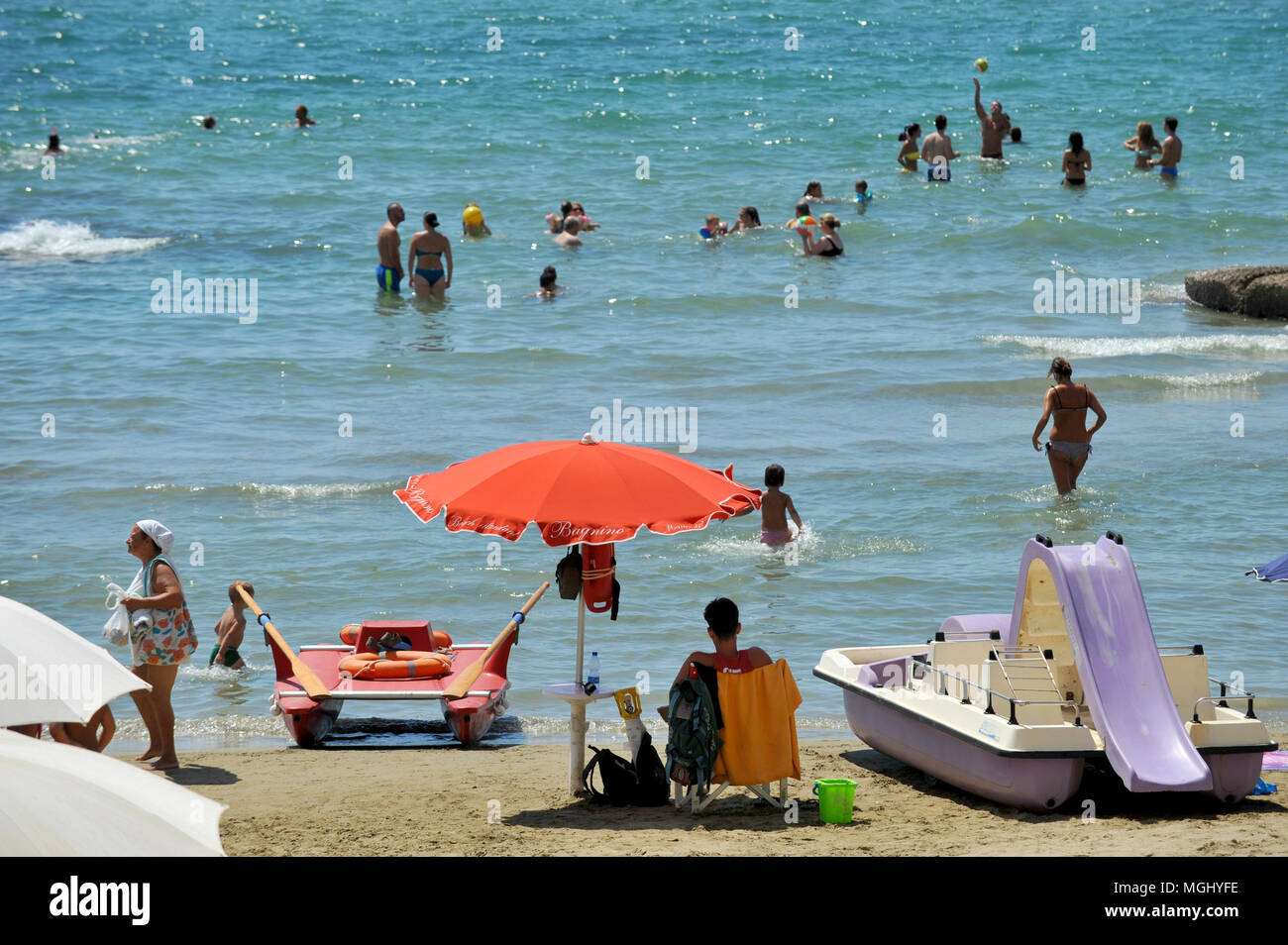 Nettuno (Rome). Seaside resort, Summer season. Italy Stock Photo - Alamy