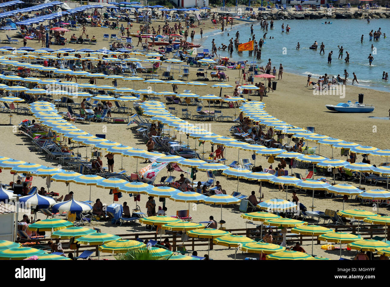 Nettuno (Rome). Seaside resort, Summer season. Italy Stock Photo - Alamy