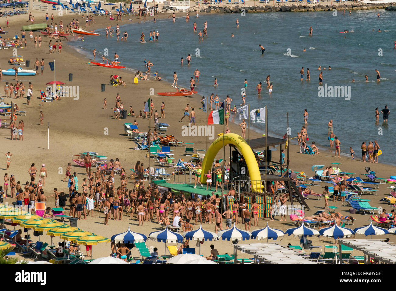 Nettuno (Rome). Seaside resort, Summer season. Italy Stock Photo - Alamy