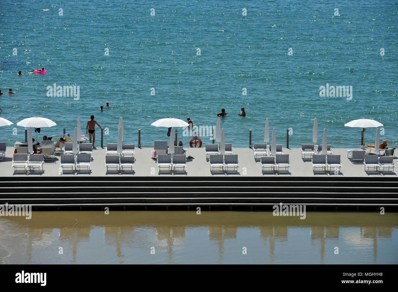Nettuno (Rome). Seaside resort, Summer season. Italy Stock Photo - Alamy