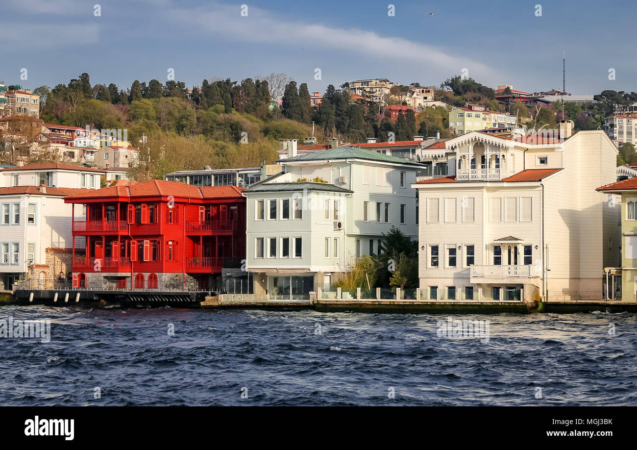 Buildings in Bosphorus Strait Side of Istanbul City, Turkey Stock Photo ...