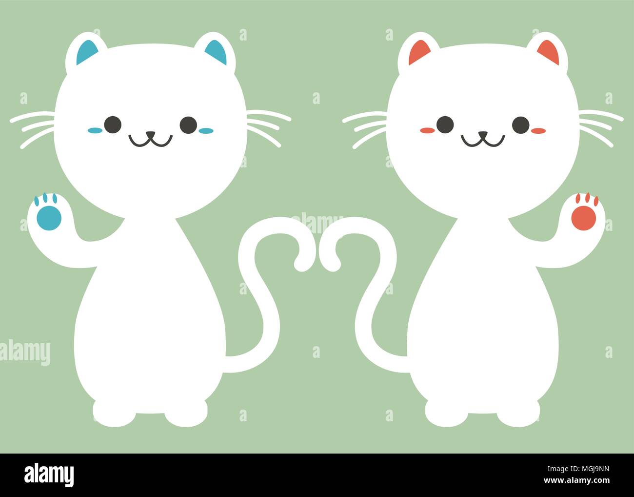 Japanese maneki neko cats Stock Vector Images - Alamy