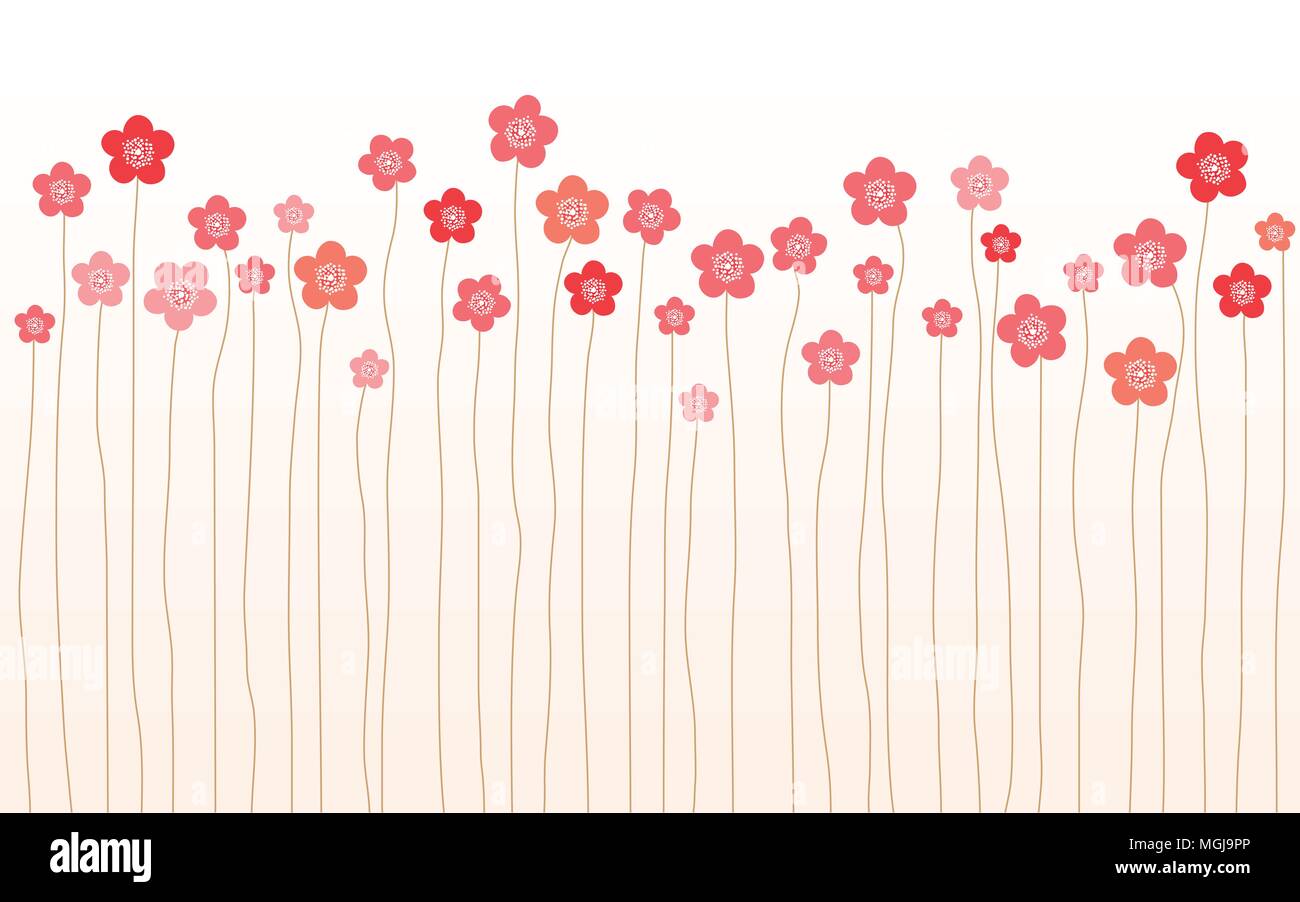 Horizontal pink Sakura background Stock Vector Image & Art - Alamy