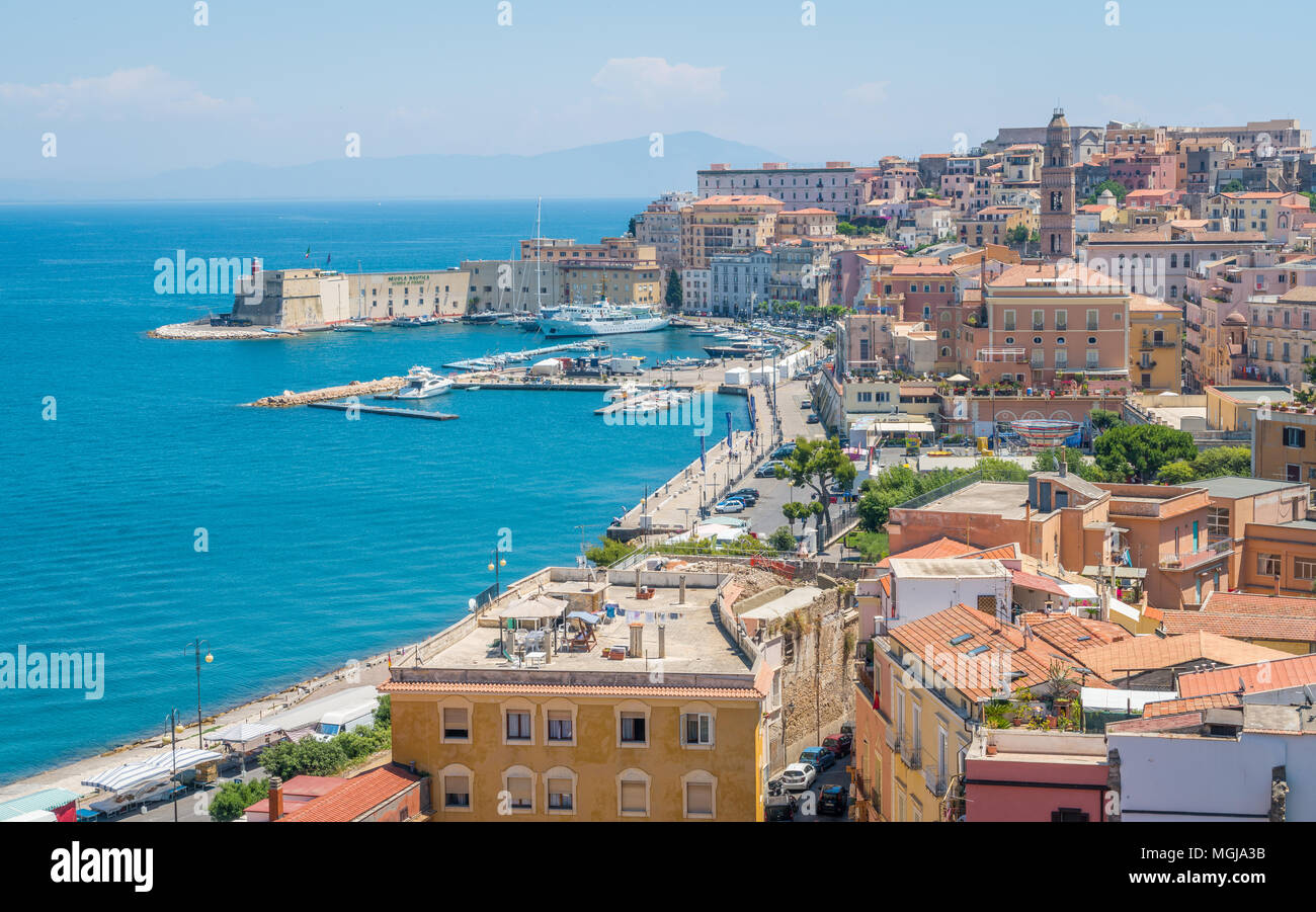 Panoramic view in Gaeta, province of Latina, Lazio, central Italy Stock ...