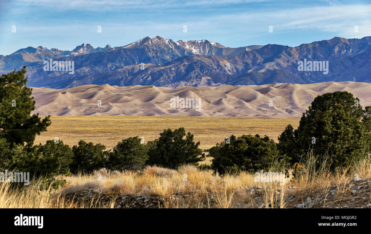 Great Sand Dunes National Park; Colorado; USA; early spring Stock Photo ...