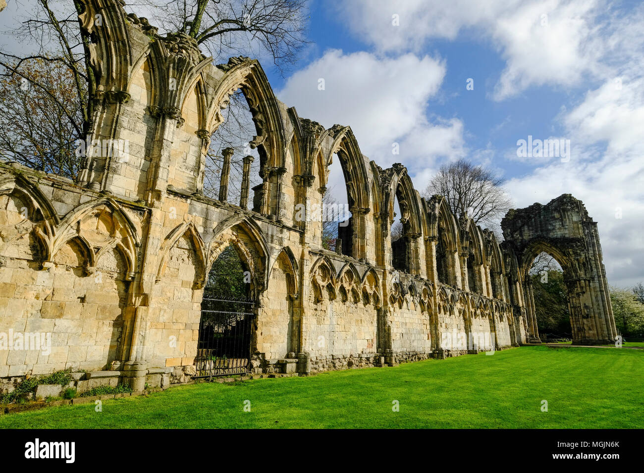 The ruin of St Mary's Abbey in York Stock Photo - Alamy