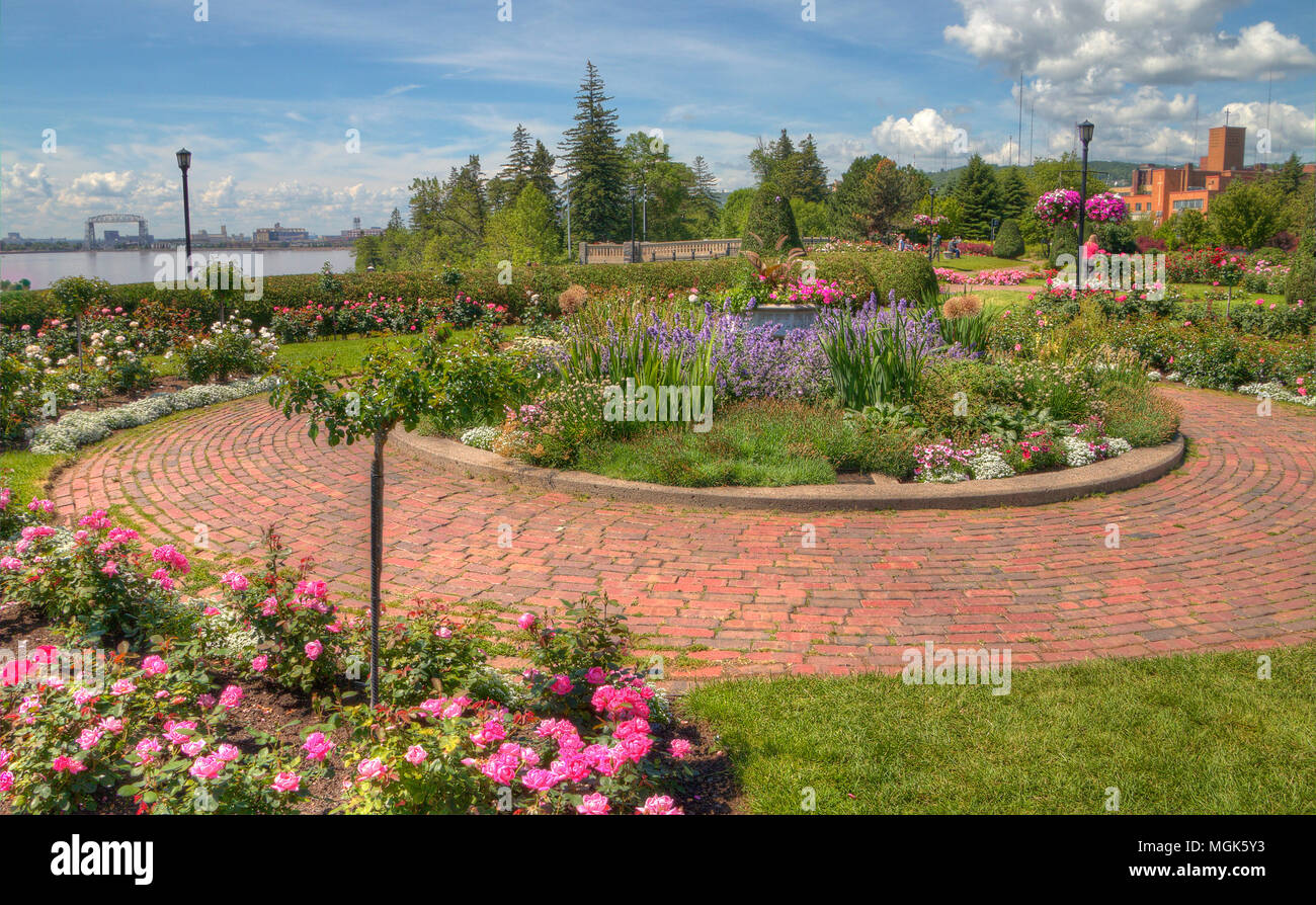 Duluth's Flower Garden in Summer Stock Photo - Alamy