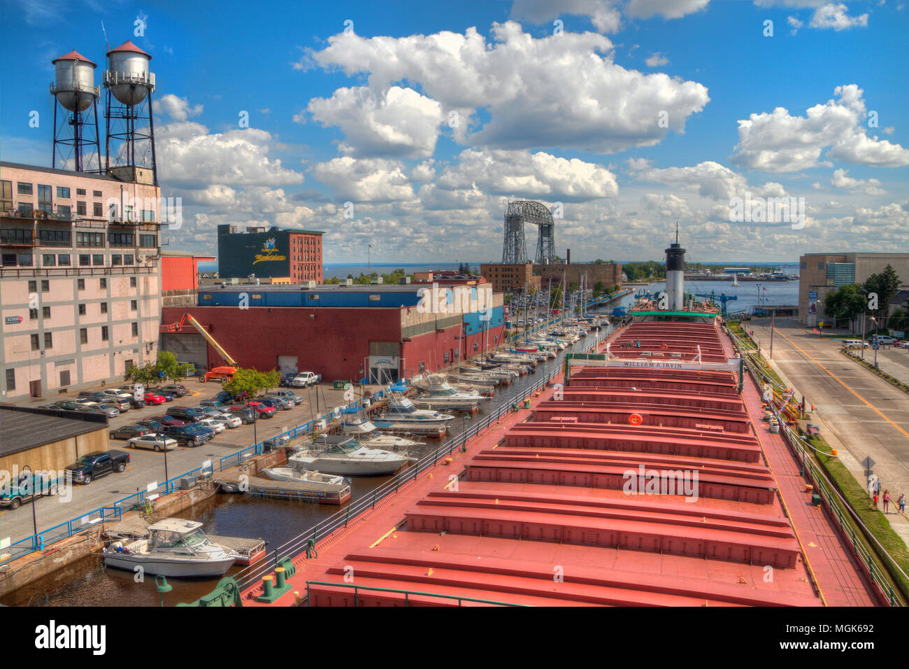 The Irvin is a floating boat Museum located in Duluth, Minnesota Stock ...