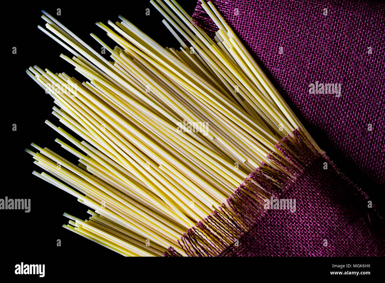 Spaghetti are staple food of traditional Italian cuisine Stock Photo ...