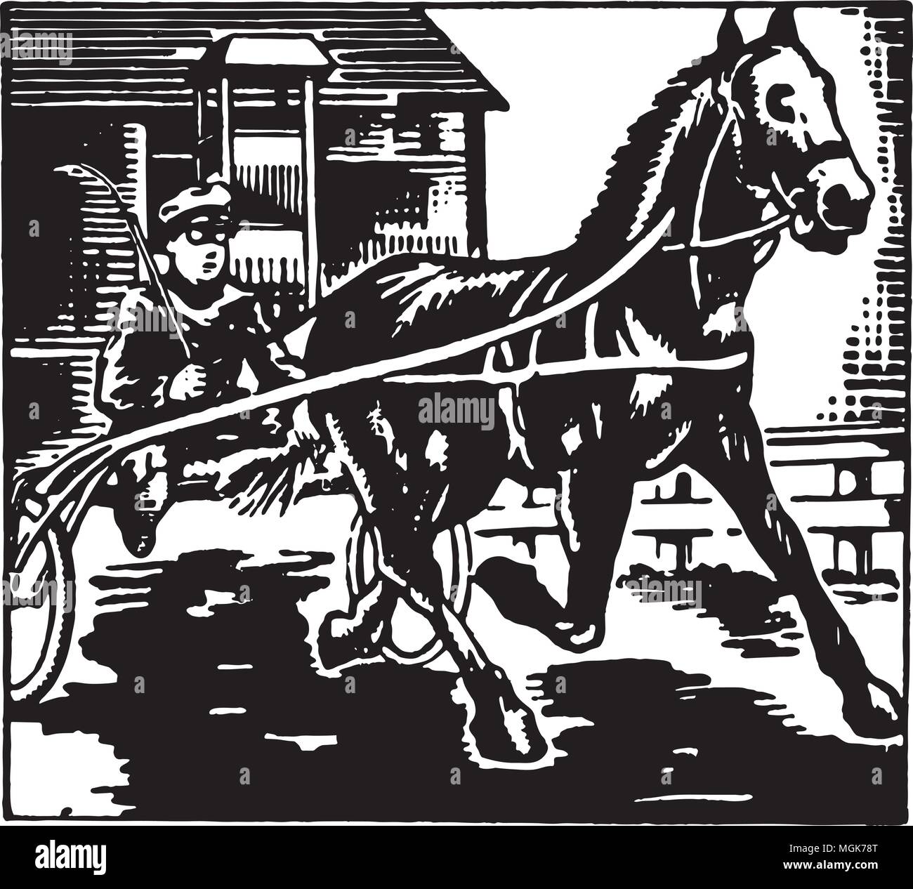 Sulky racing Stock Vector Images - Alamy