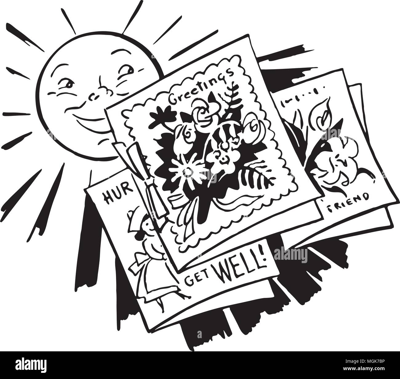 Sun greeting Stock Vector Images - Alamy