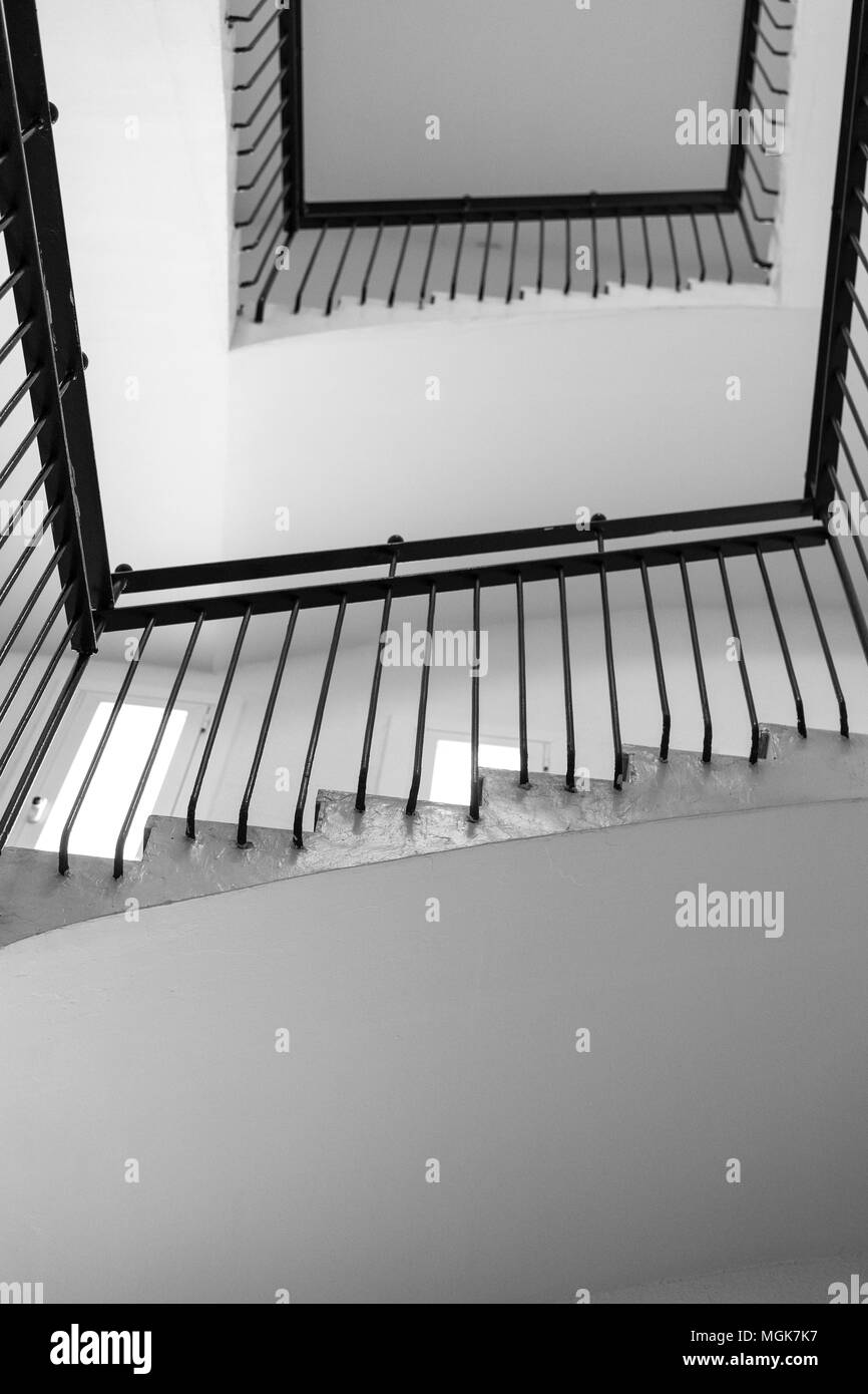 Upstairs inside a building Stock Photo - Alamy
