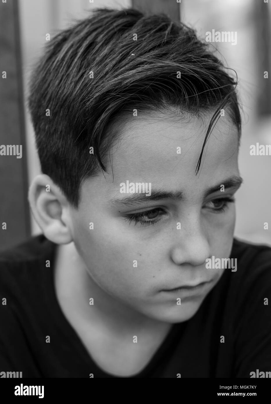 Face boy green eyes Black and White Stock Photos & Images - Alamy