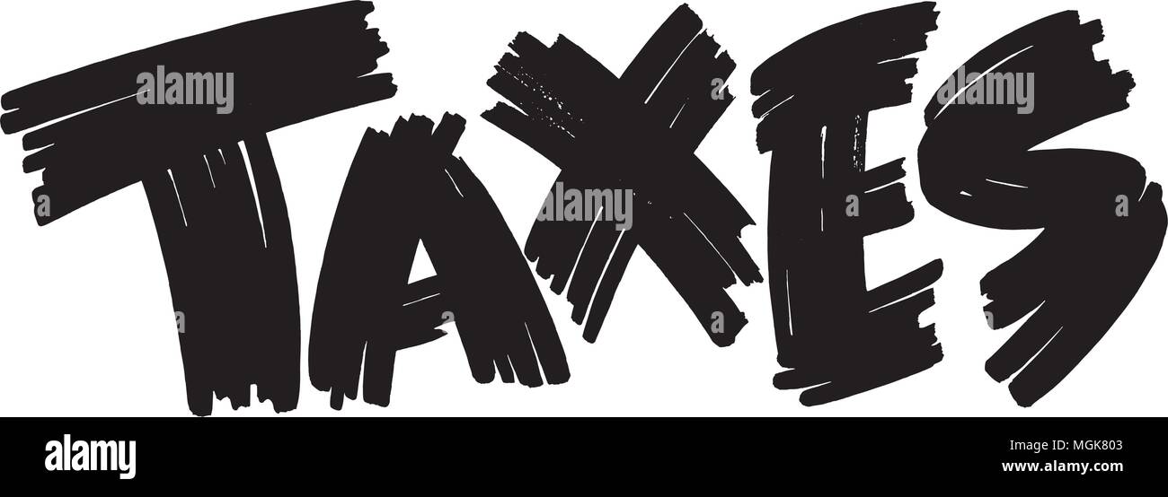 Taxes Sign - Retro Clipart Banner Stock Vector Image & Art - Alamy