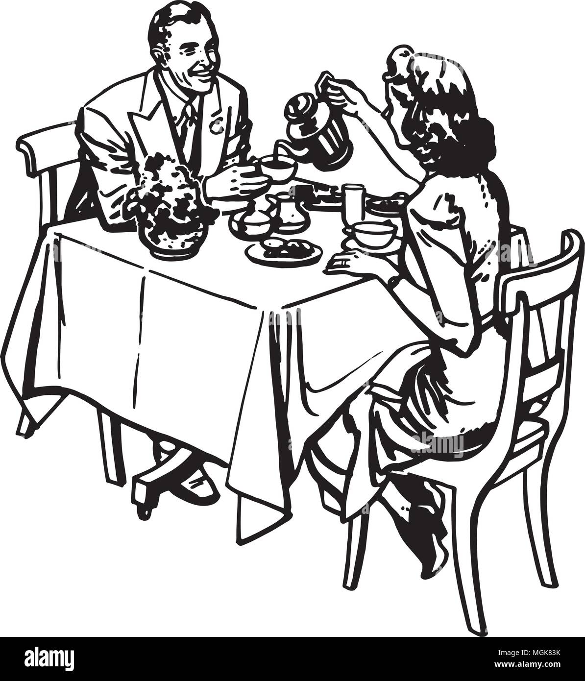 1940s tea Stock Vector Images - Alamy