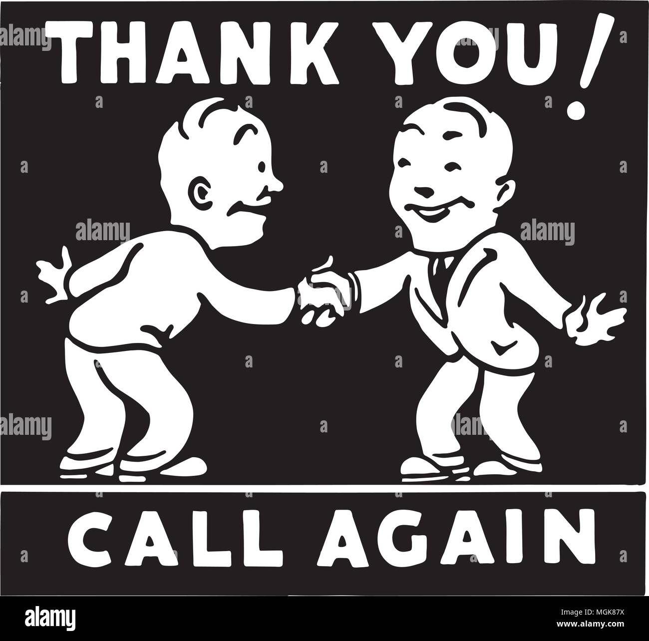 Thank You Call Again 3 - Retro Ad Art Banner Stock Vector Image & Art ...