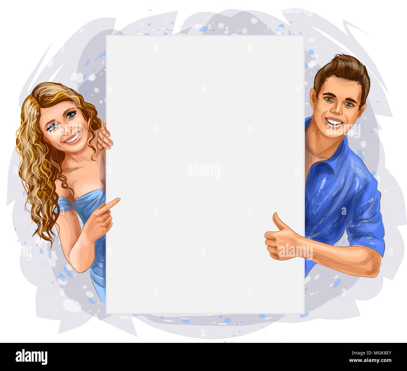 Cartoon man with white board hi-res stock photography and images - Alamy