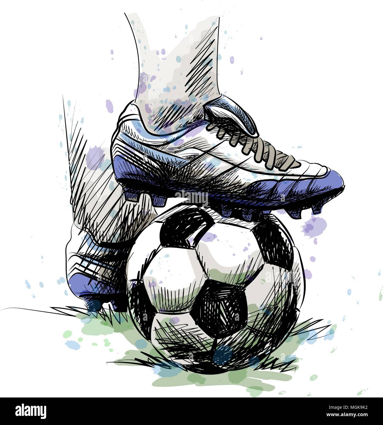 Soccer football player legs stadium Stock Vector Images - Alamy