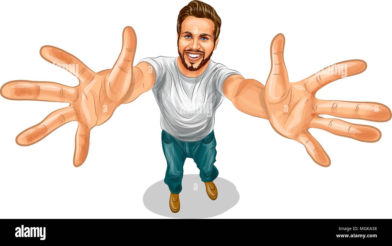 A happy cartoon guy hi-res stock photography and images - Alamy