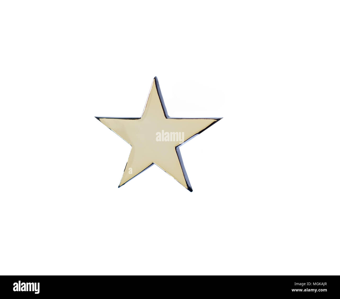 A thick gold star on a white background Stock Photo - Alamy