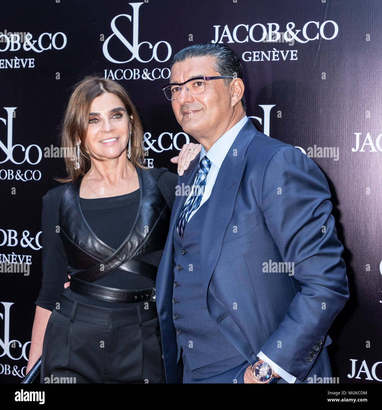 New York, NY, USA - April 26, 2018: Carine Roitfeld and Jacob Arabo ...