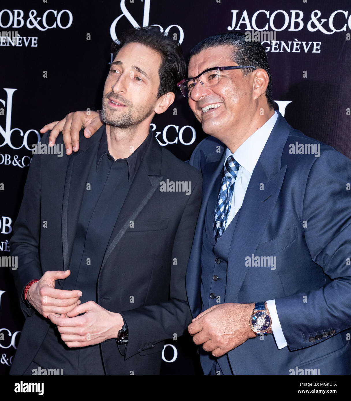 New York, NY, USA - April 26, 2018: Adrien Brody and Jacob Arabo attend ...