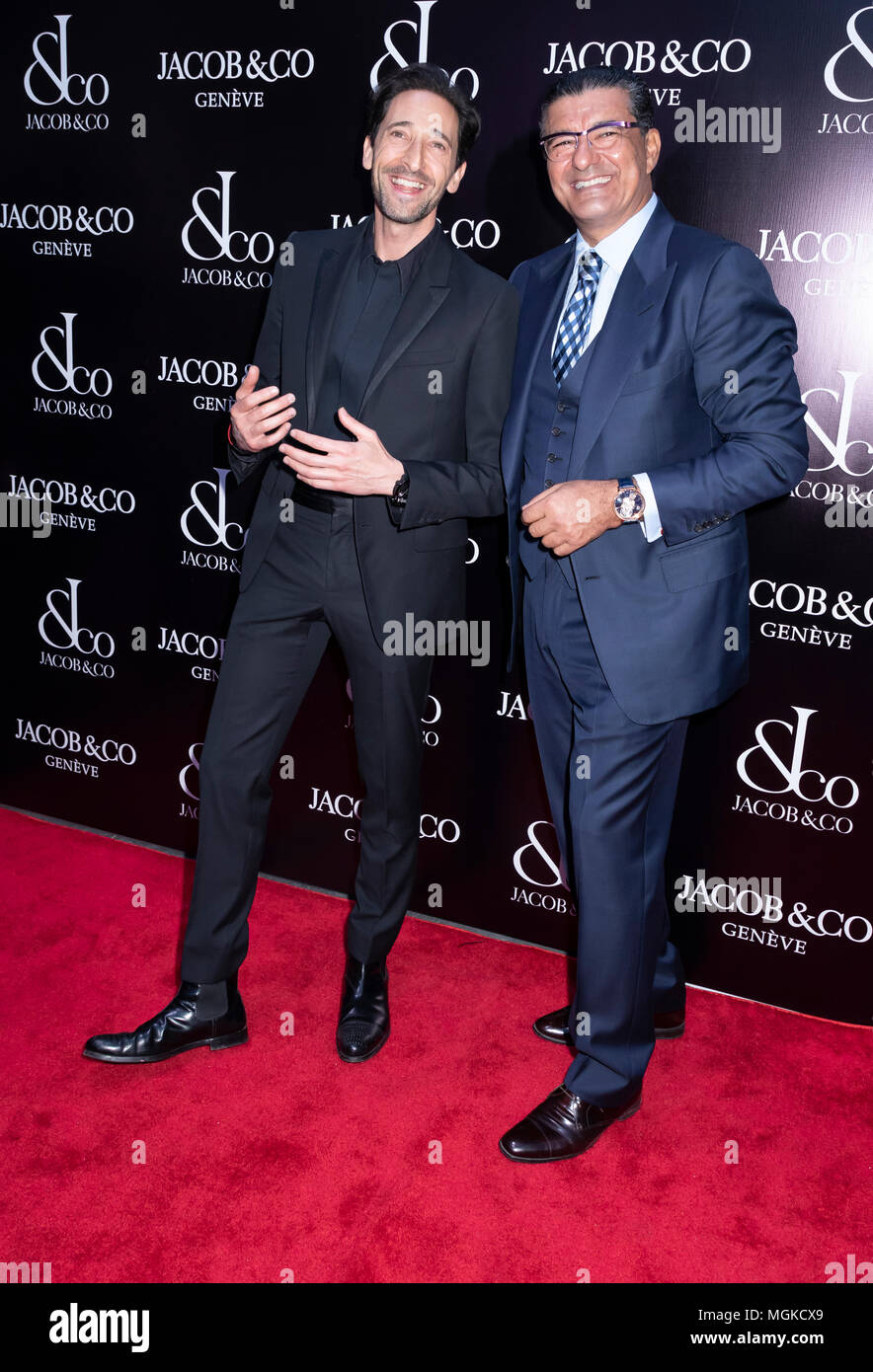 New York, NY, USA - April 26, 2018: Adrien Brody and Jacob Arabo attend ...